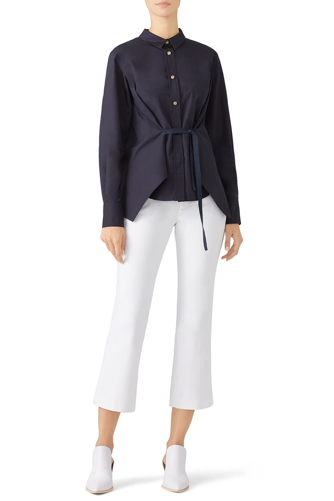 Side Tie Button Down by VINCE. | Rent the Runway