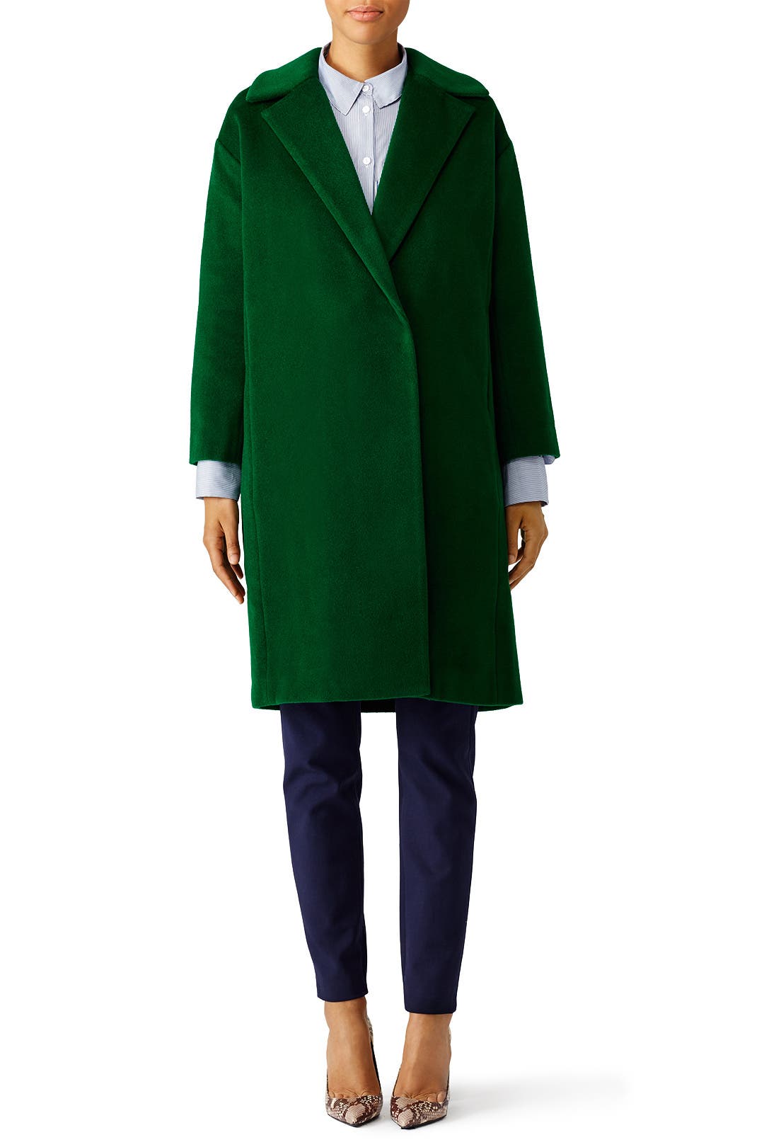 Forest Green Coco Coat by SALONI | Rent the Runway
