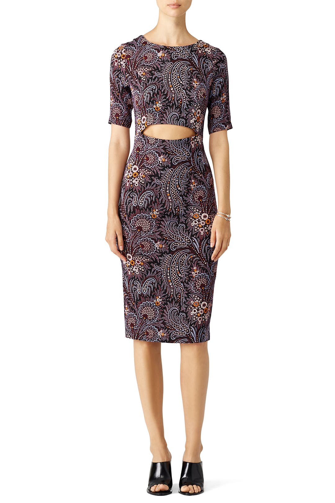 Paisley Wine Cut Out Dress by Suno | Rent the Runway