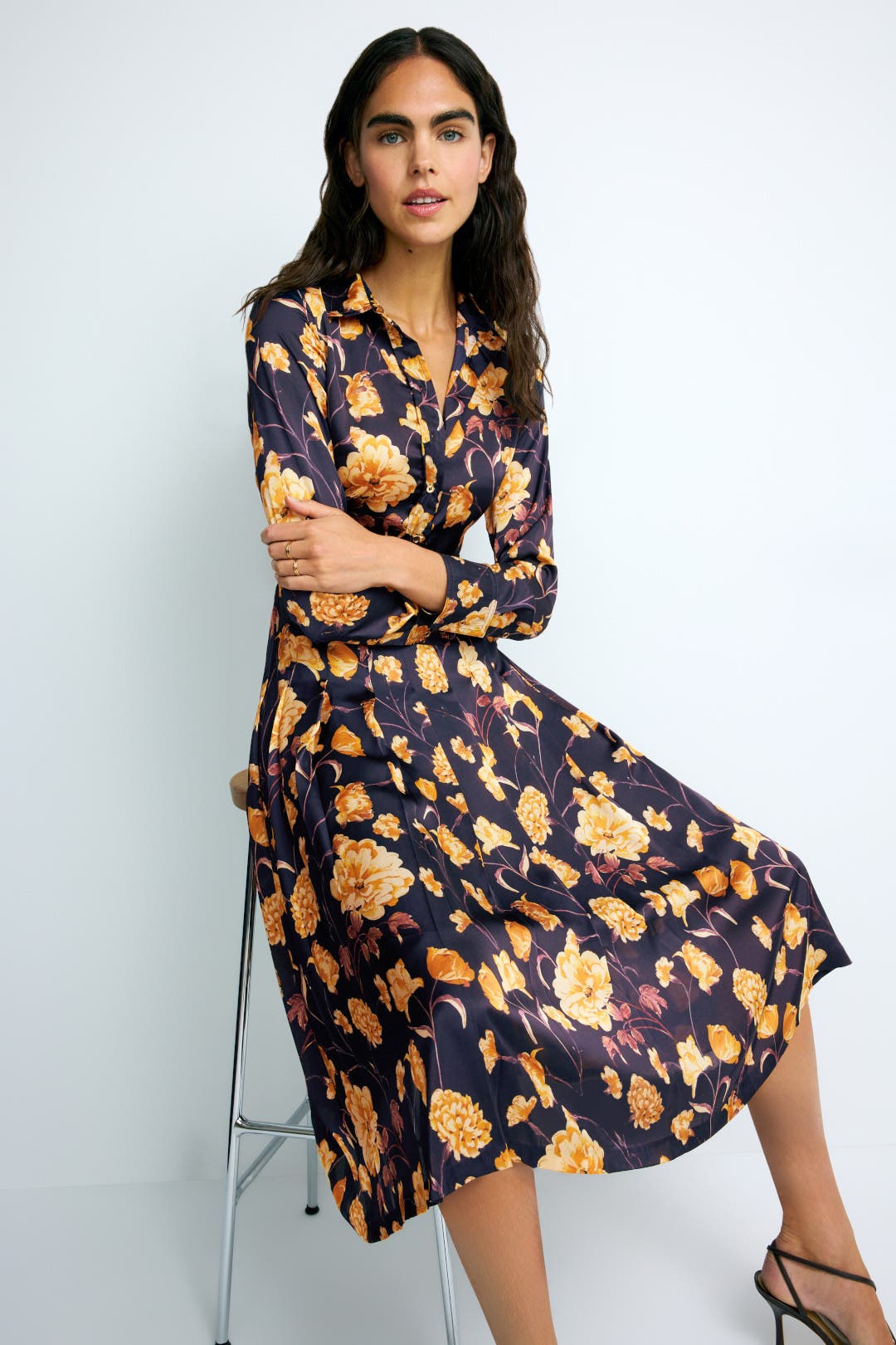 Button Down Pleated Dress by Ted Baker London | Rent the Runway