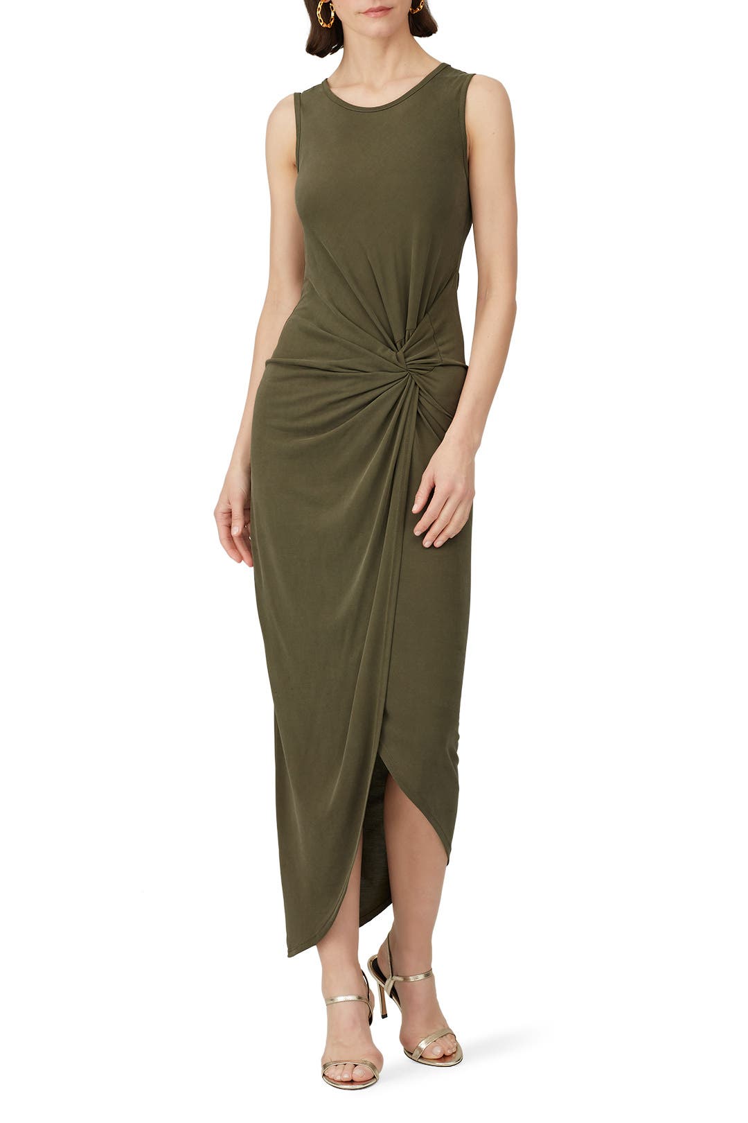 Olive Side Twist Dress by Slate & Willow | Rent the Runway