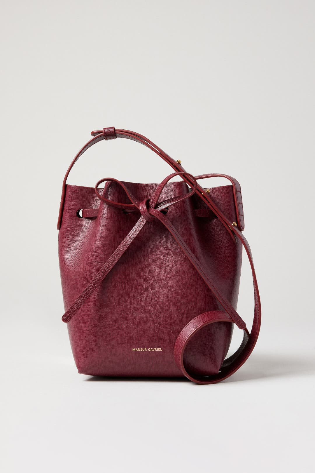Red Mini Bucket Bag by Mansur Gavriel Accessories | Rent the Runway