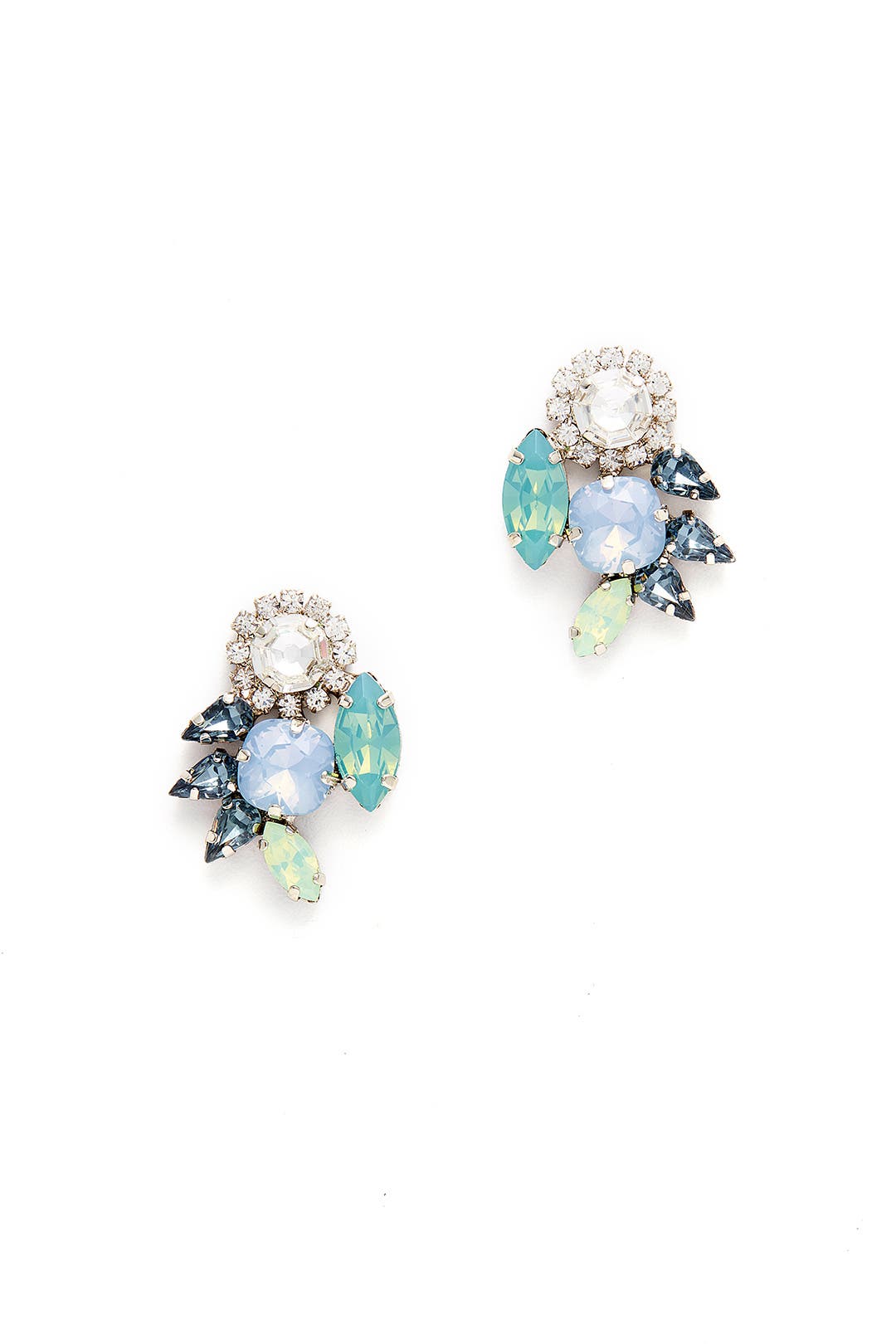 Midnight Emerald Crystal Cluster Studs by Tova | Rent the Runway