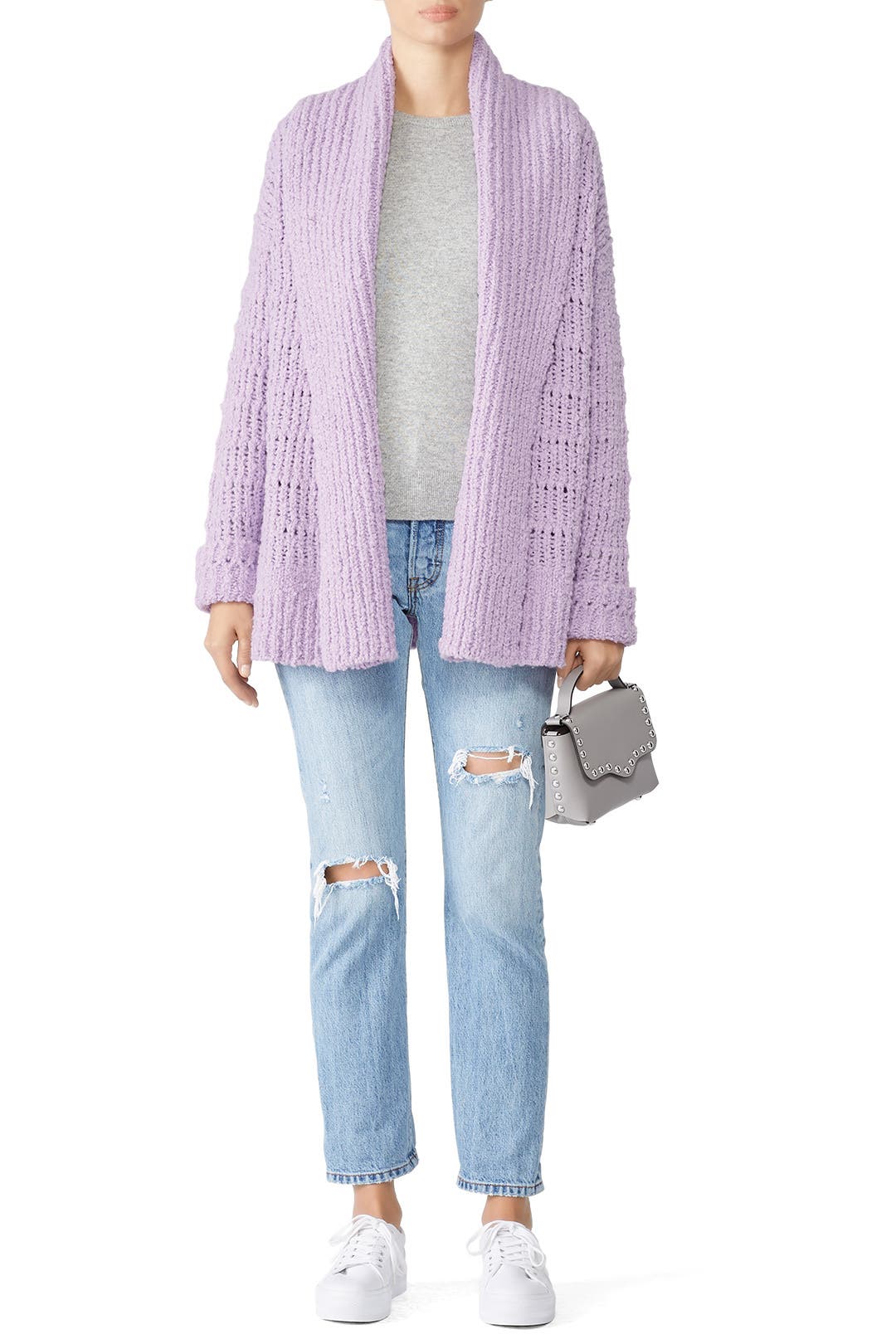Lavender Serene Cardigan by Free People | Rent the Runway