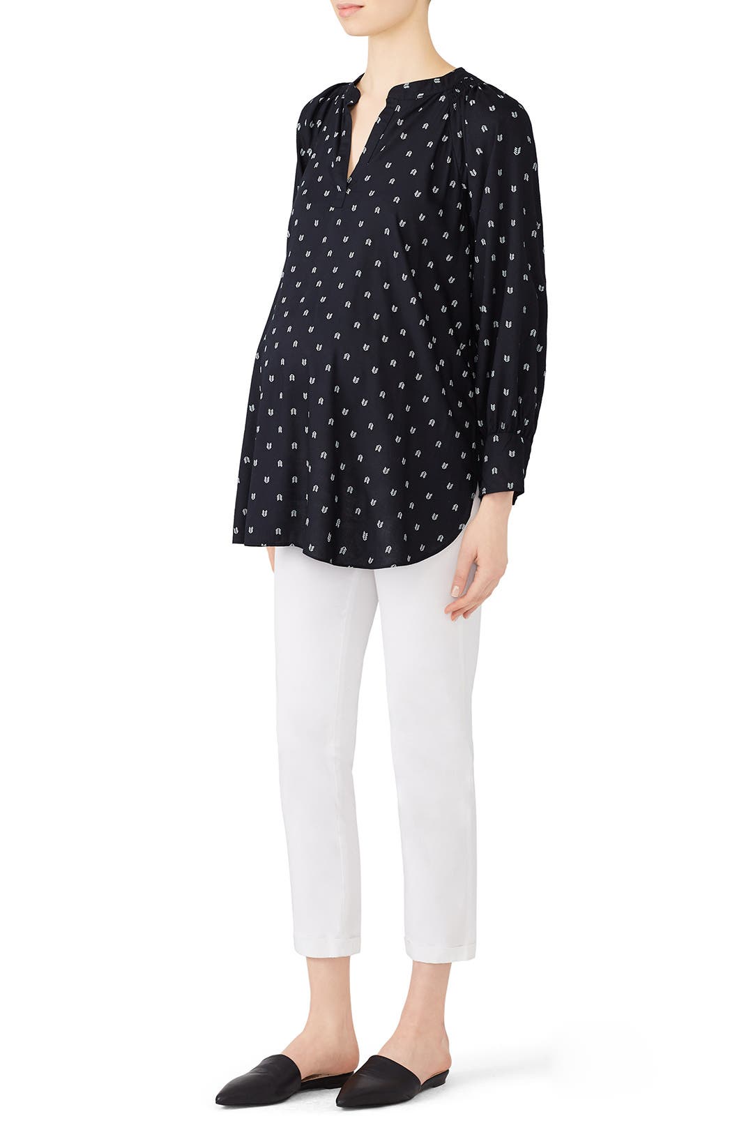 Arrow Smock Neck Maternity Top by Ingrid & Isabel | Rent the Runway