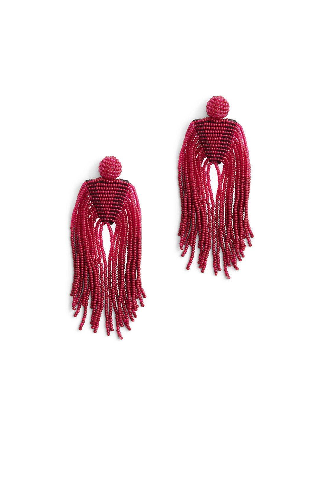 Ruby Beaded Waterfall Earrings by Kenneth Jay Lane for $15 | Rent the ...