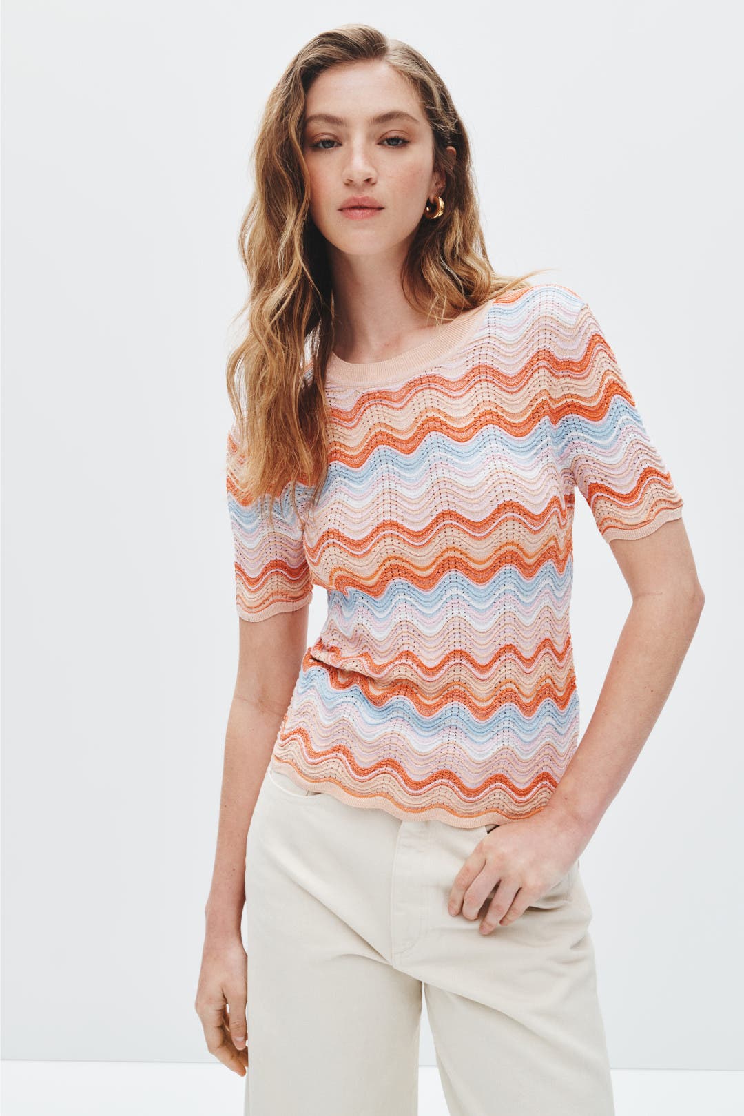 Scallop Wave Top by Milly | Rent the Runway