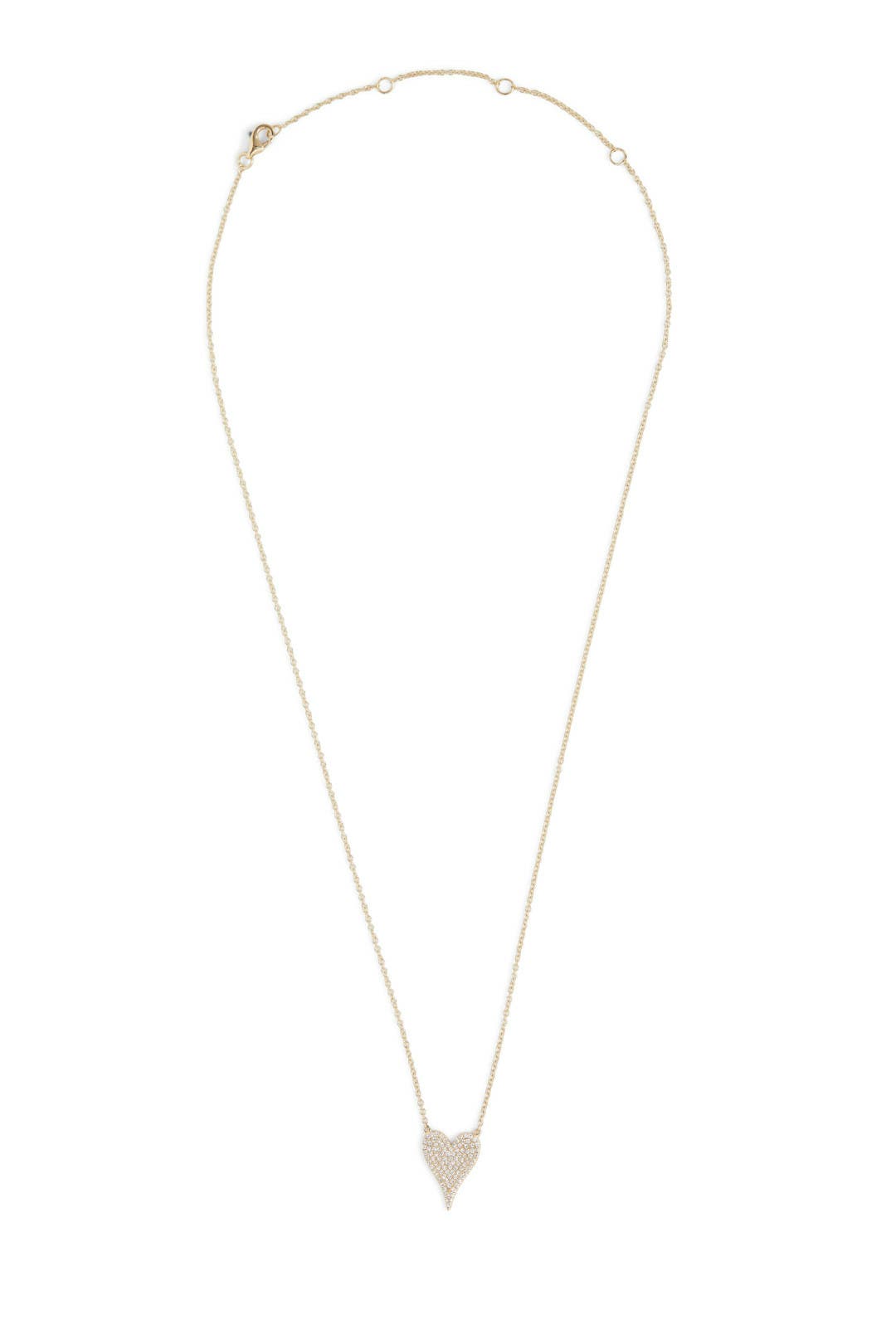 Small Pave Heart Necklace by Stephanie Gottlieb for $15 | Rent the Runway