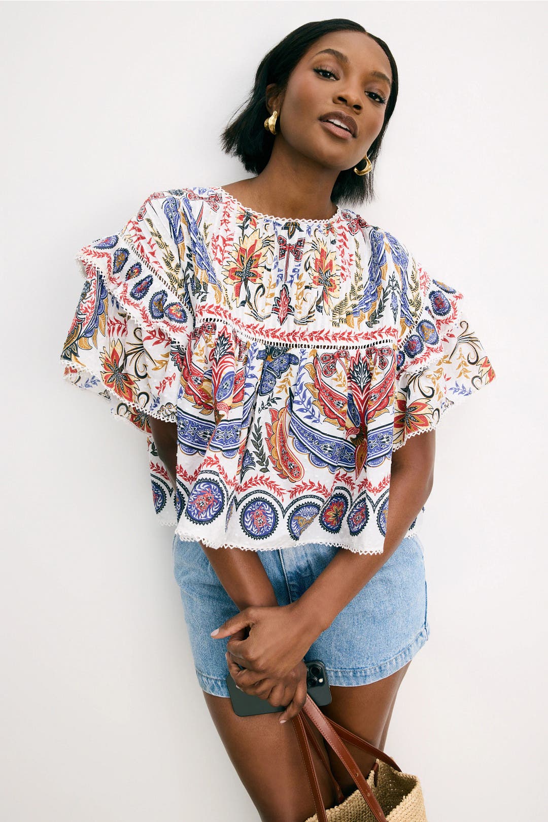 Boho Glam Blouse by FARM Rio | Rent the Runway