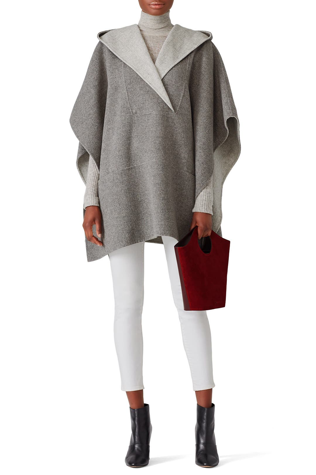 Double Faced Poncho by HALSTON | Rent the Runway