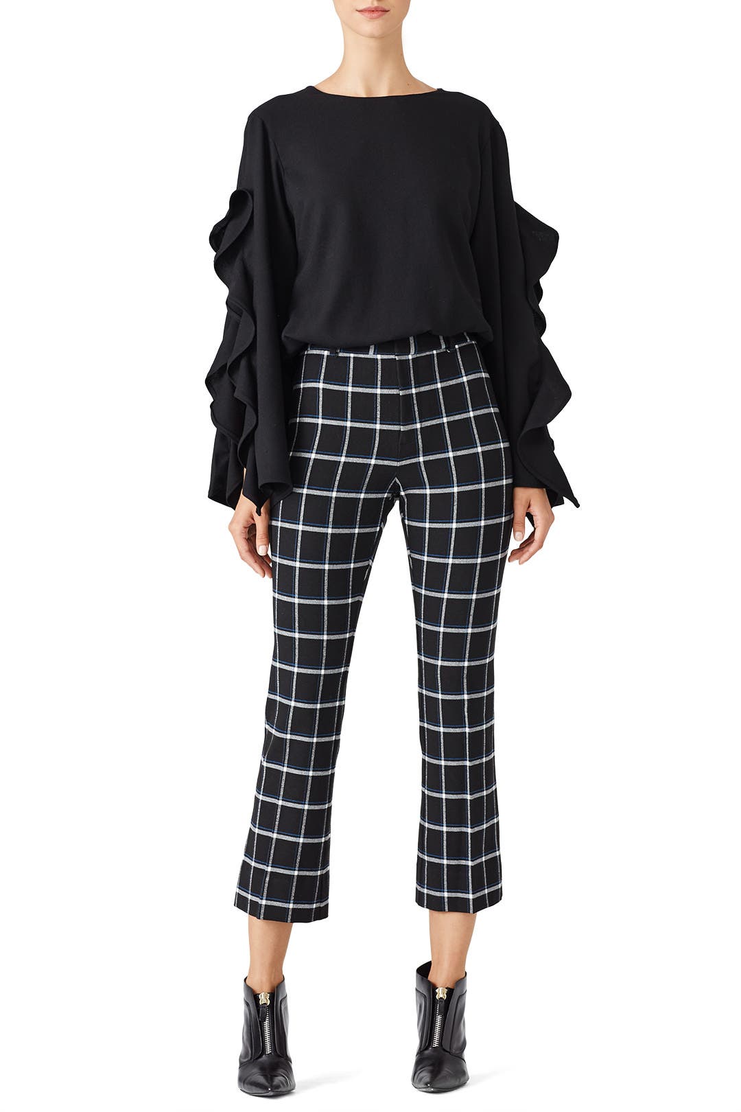 Black Ruffle Cape Top by Viva Aviva | Rent the Runway