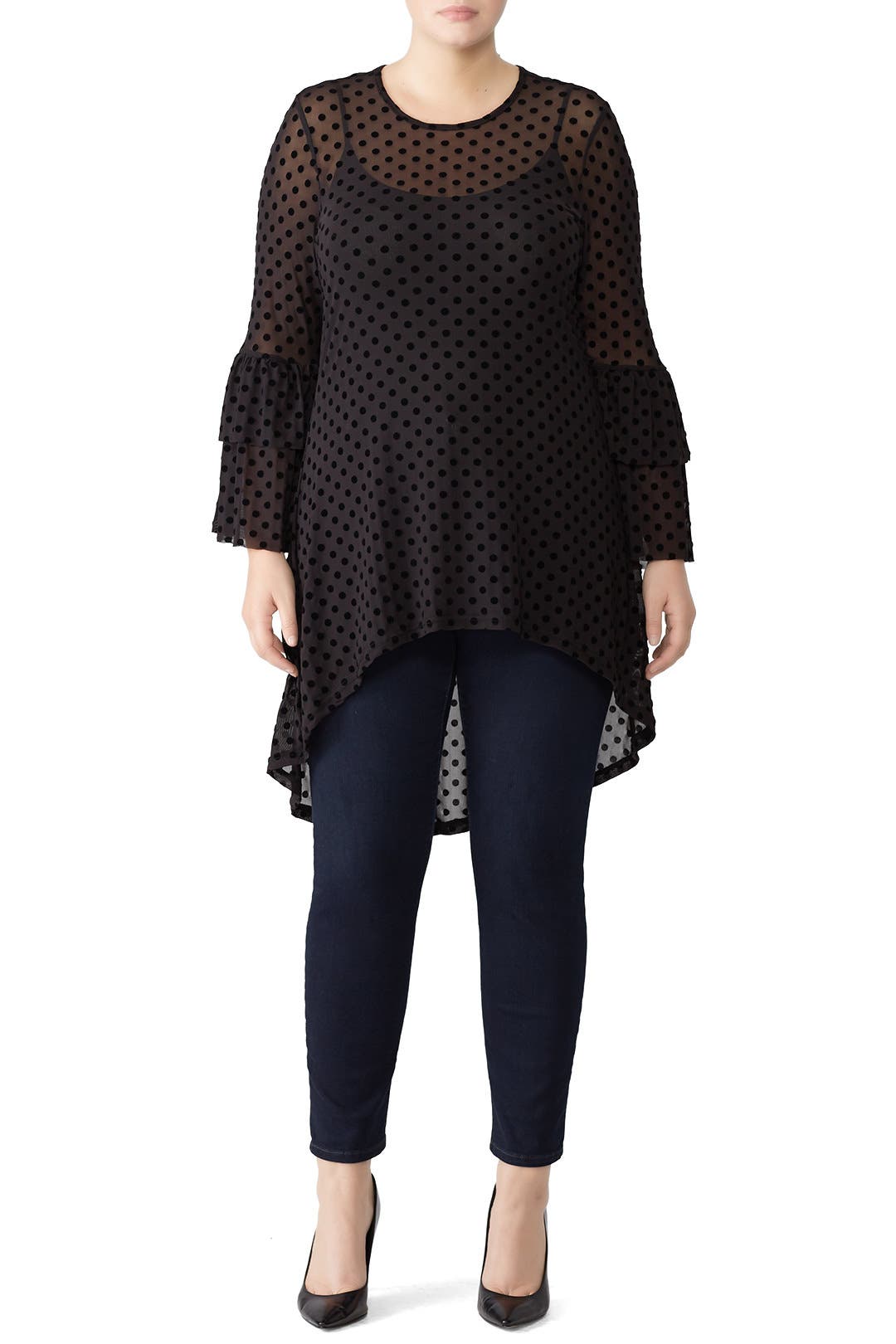 Sheer Mesh Romance Tunic by City Chic | Rent the Runway