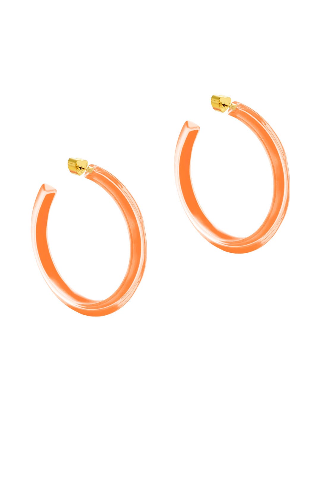 Neon Orange Medium Jelly Hoops by Alison Lou | Rent the Runway