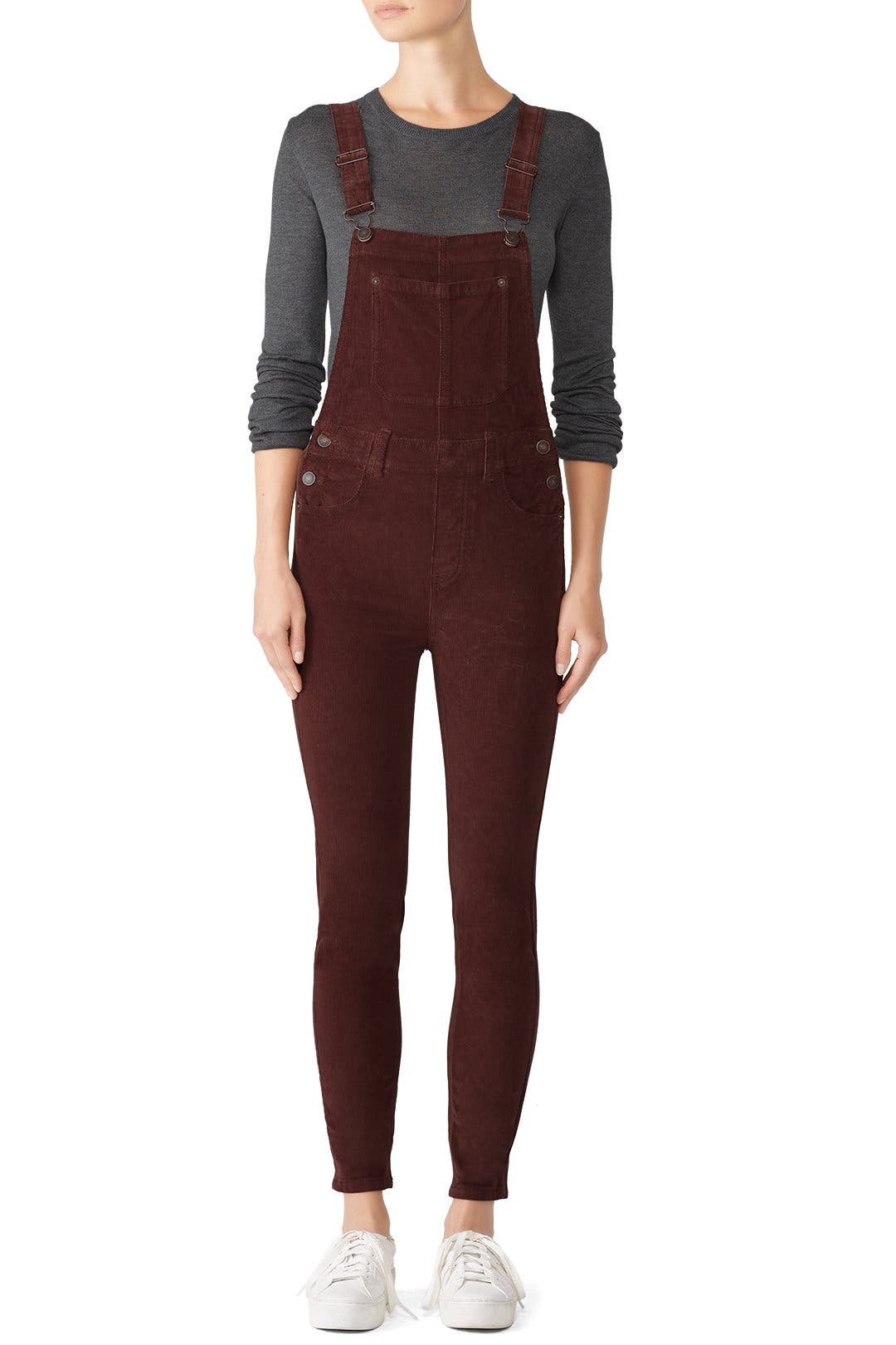 Slim Ankle Cord Overalls by Free People | Rent the Runway