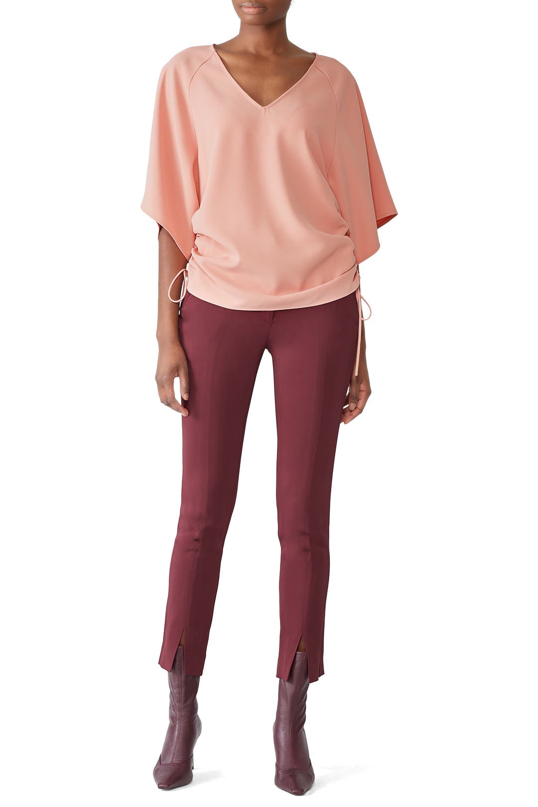 Shirred Side Tie Top by Fifteen Twenty | Rent the Runway