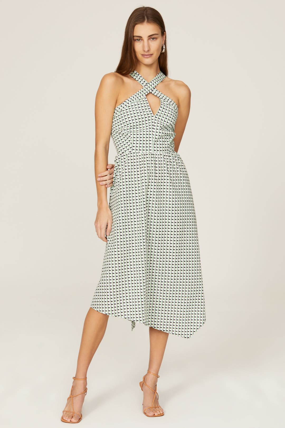 Geo Print Halter Dress by Love, Whit by Whitney Port | Rent the Runway
