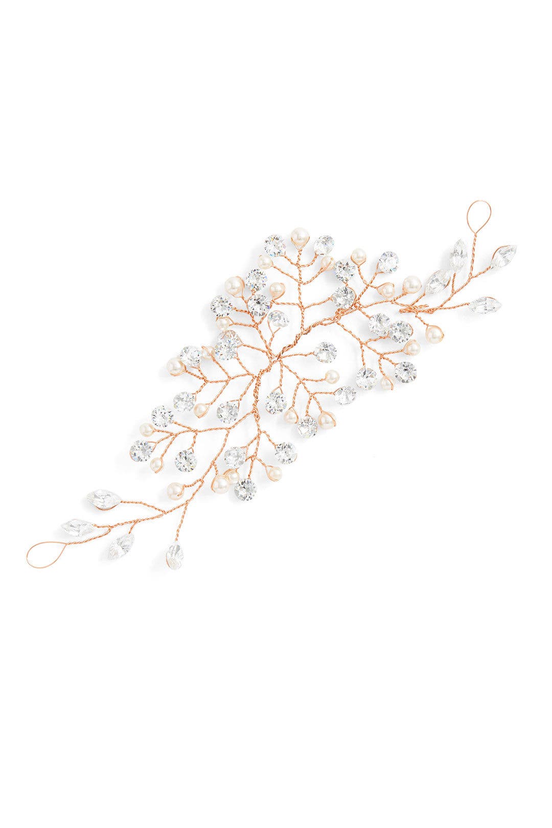 Rose Gold Crystal Hair Vine by Ever by Happily Ever Borrowed | Rent the ...