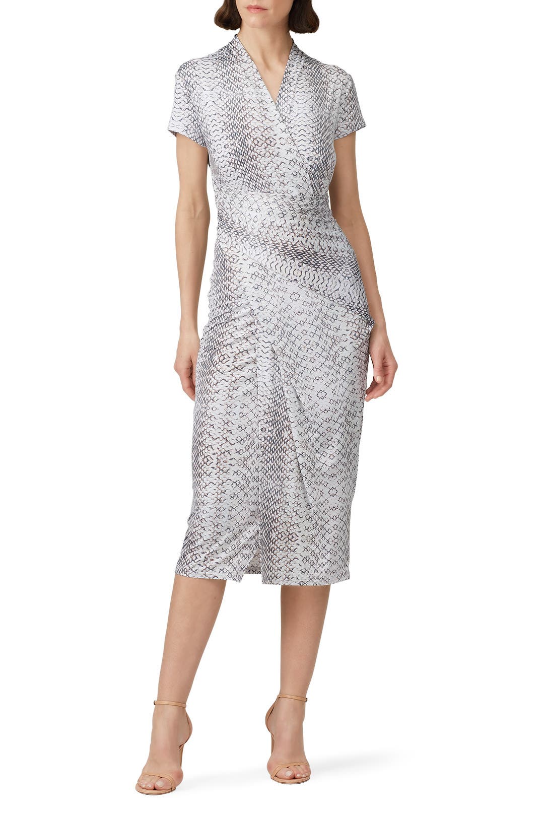 Python Printed Faux Wrap Dress by Great Jones | Rent the Runway