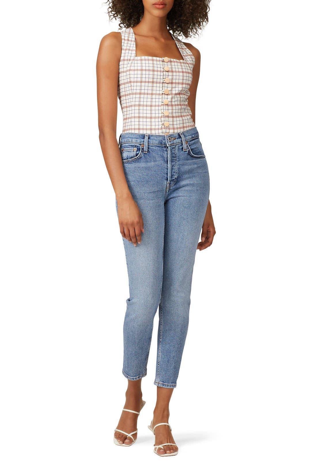 Plaid Cross Back Top by Nicholas | Rent the Runway