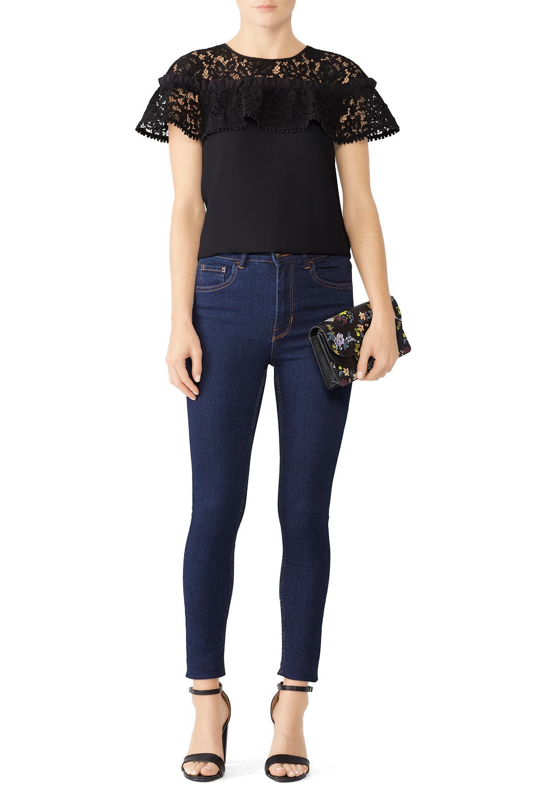 Collection Ruffle Lace Top by Draper James | Rent the Runway