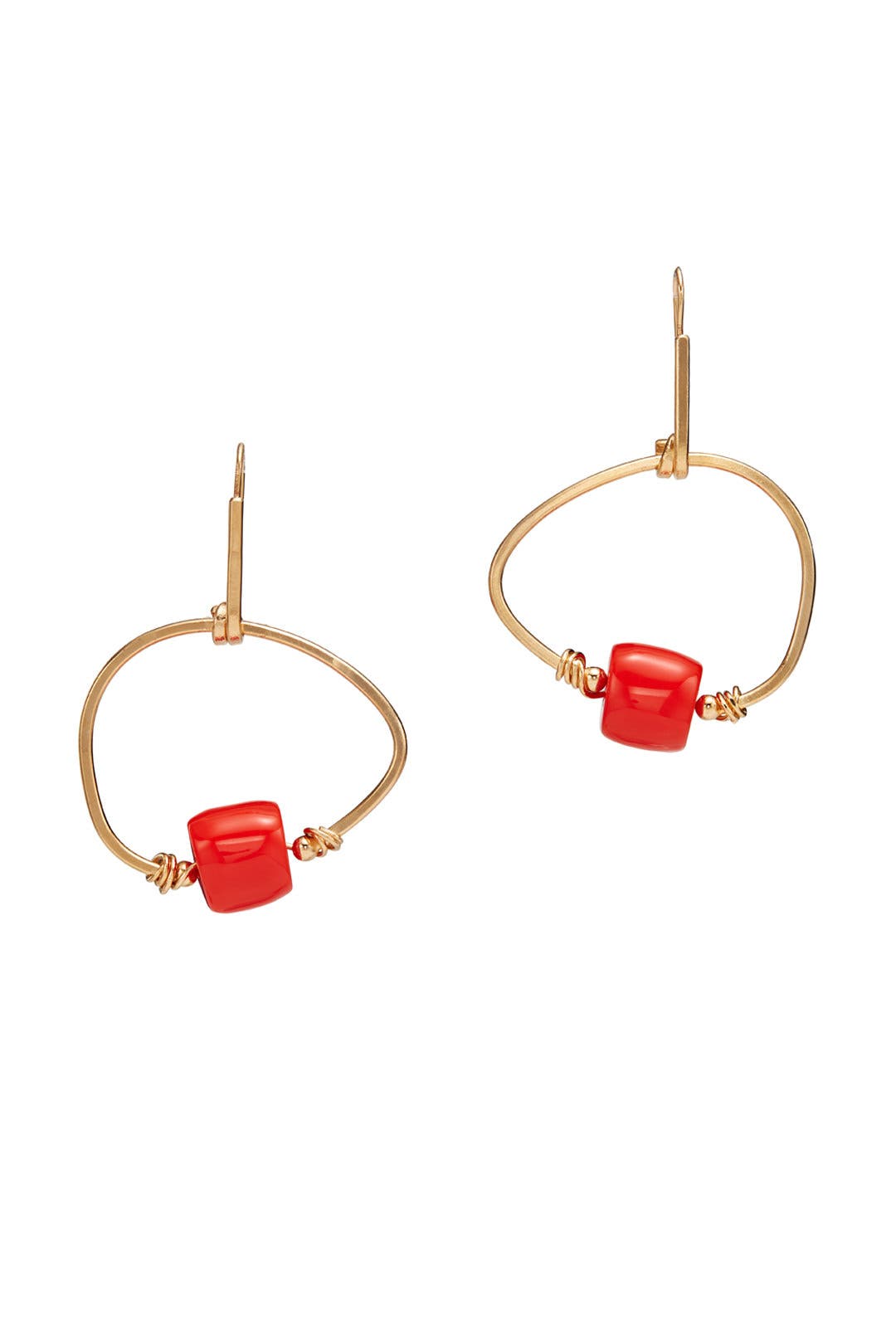 Orange Drop Hoops by Marni Accessories | Rent the Runway