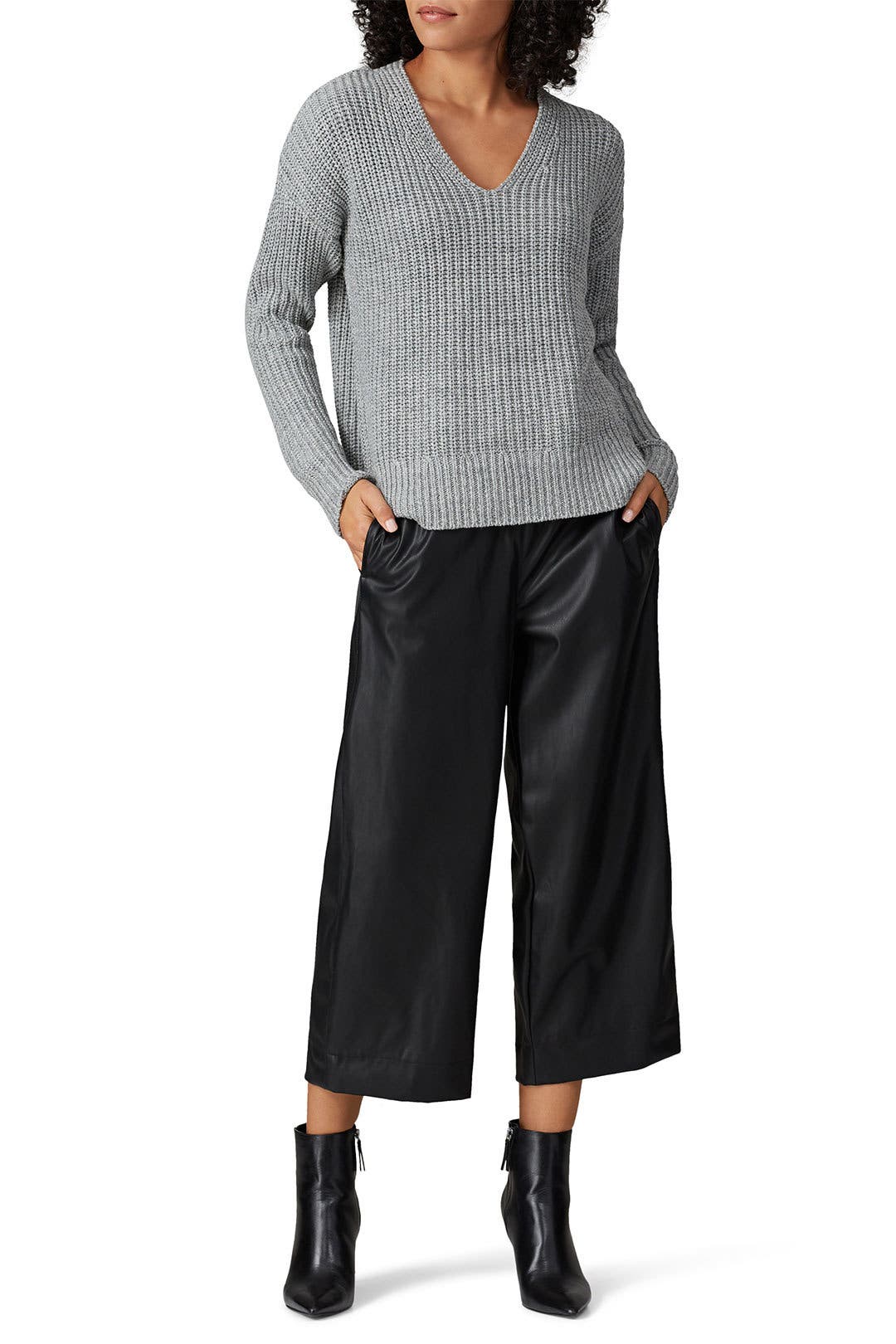 Grey Knit Pullover by RACHEL ROY COLLECTION | Rent the Runway