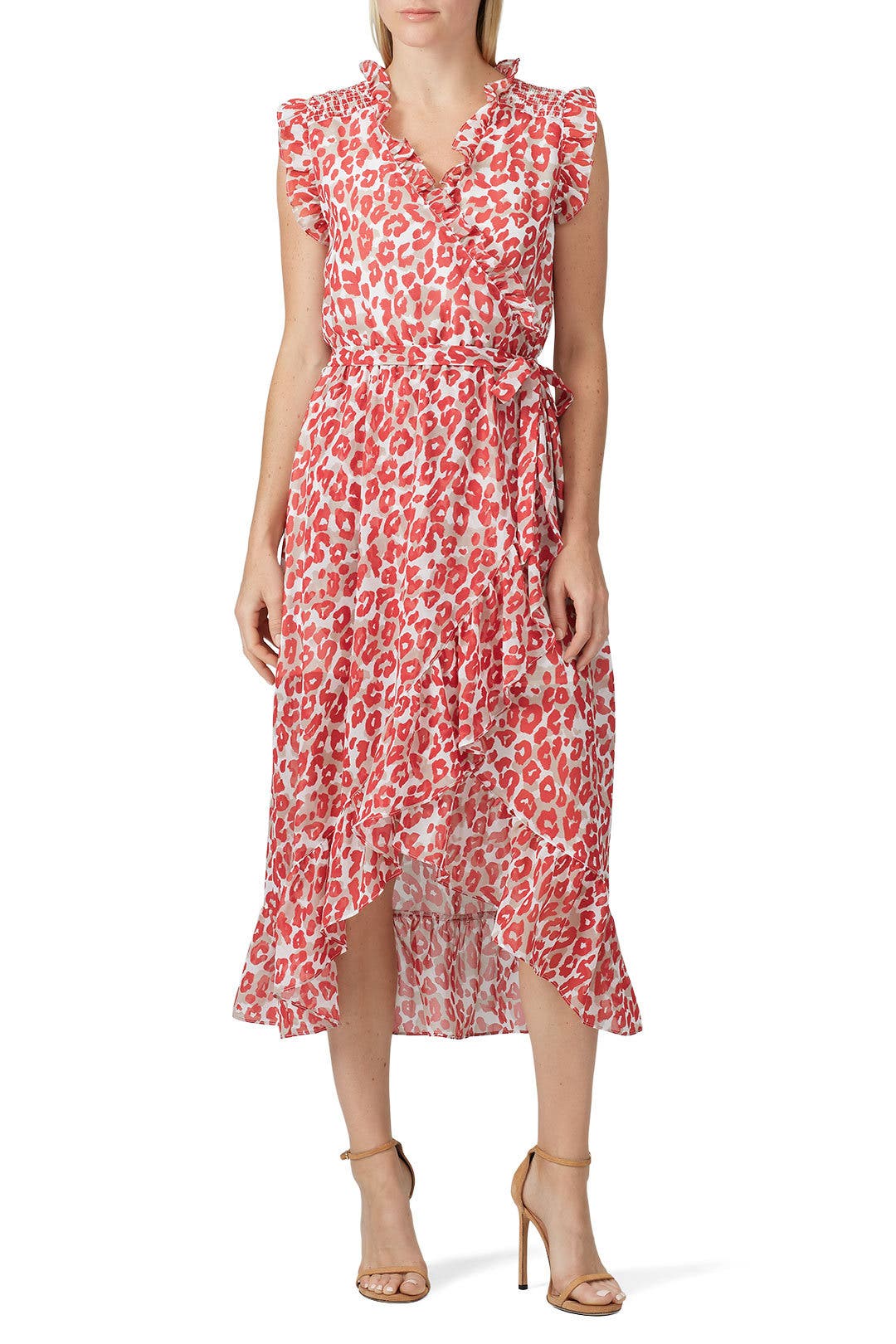 Ruffle Leopard Wrap Dress by Slate & Willow | Rent the Runway