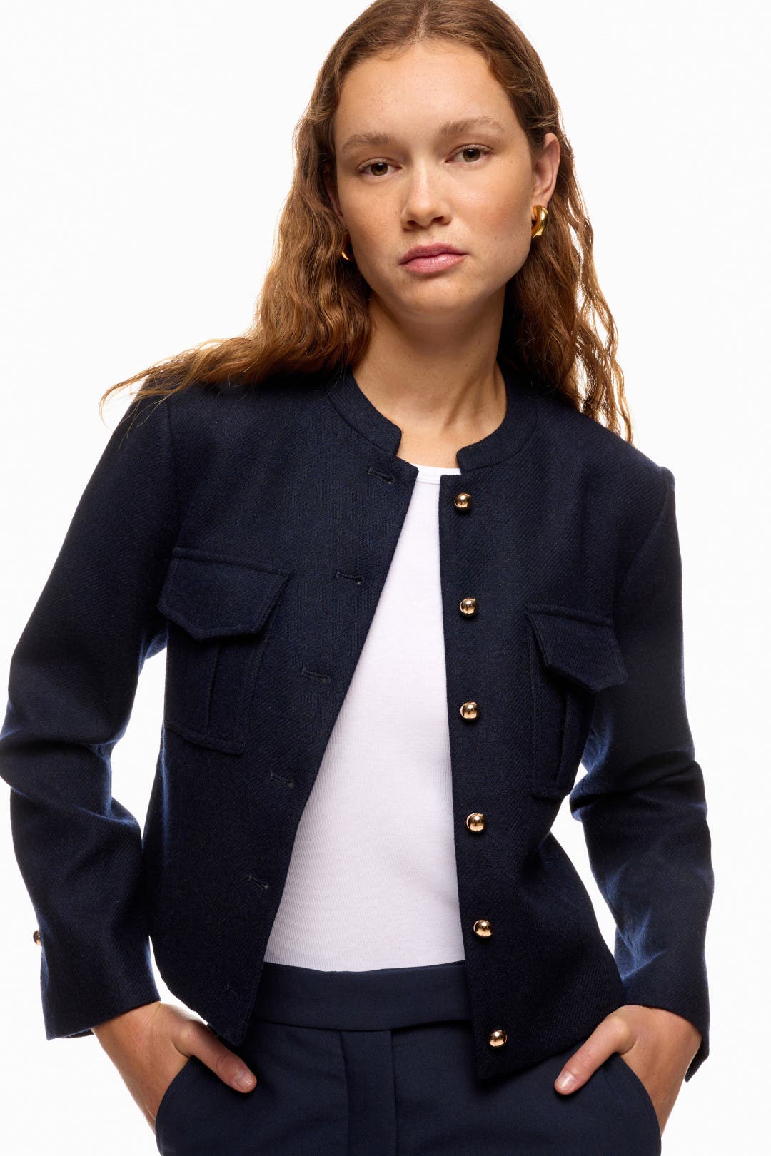 Pocket Detail Button Up Jacket by Derek Lam 10 Crosby x RTR | Rent the ...