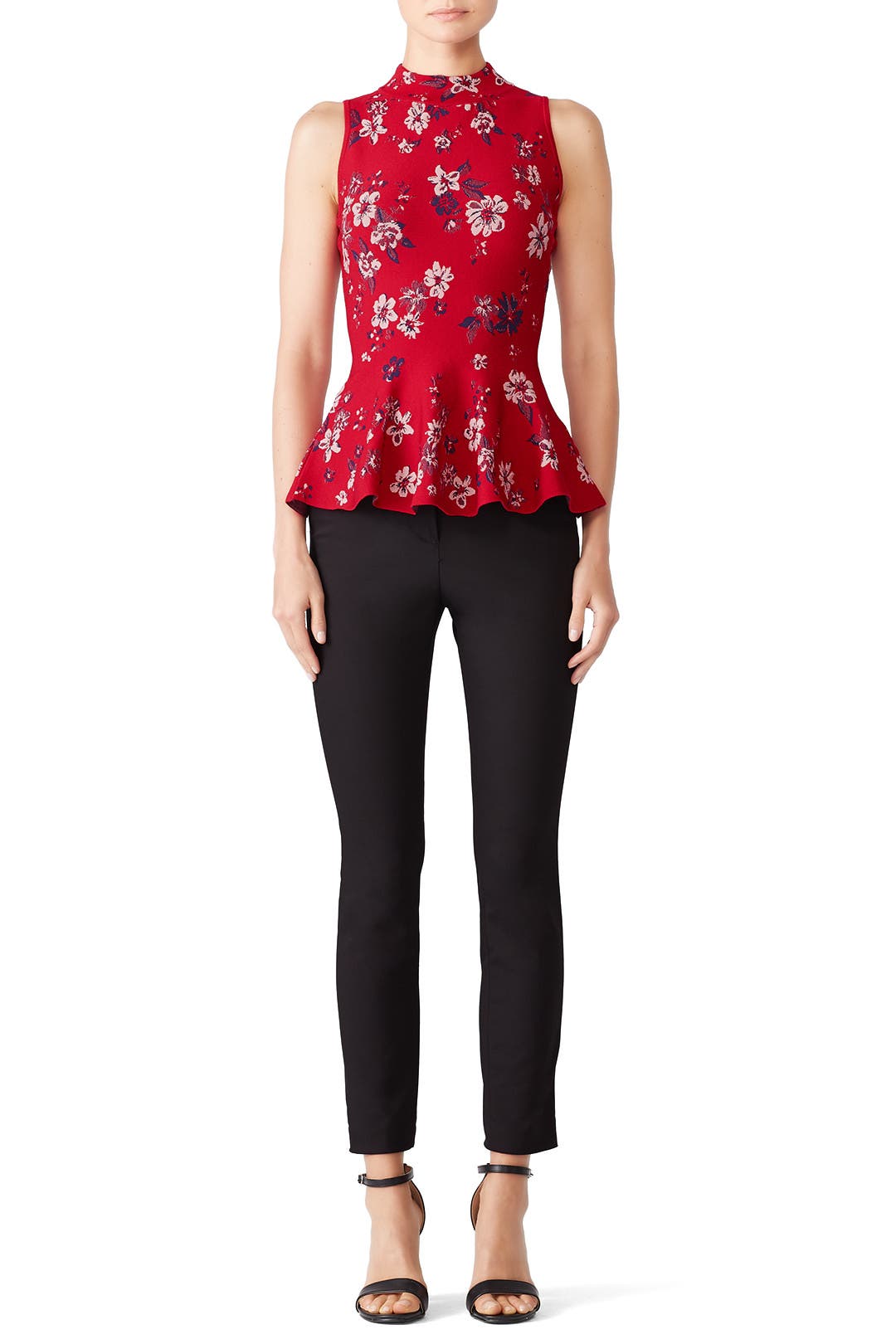 Twilight Floral Flare Top by Milly | Rent the Runway