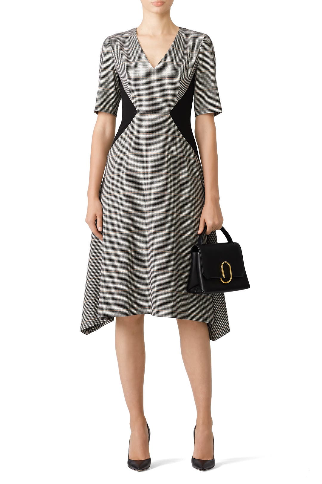 Contrast Plaid Dress by Donna Morgan | Rent the Runway
