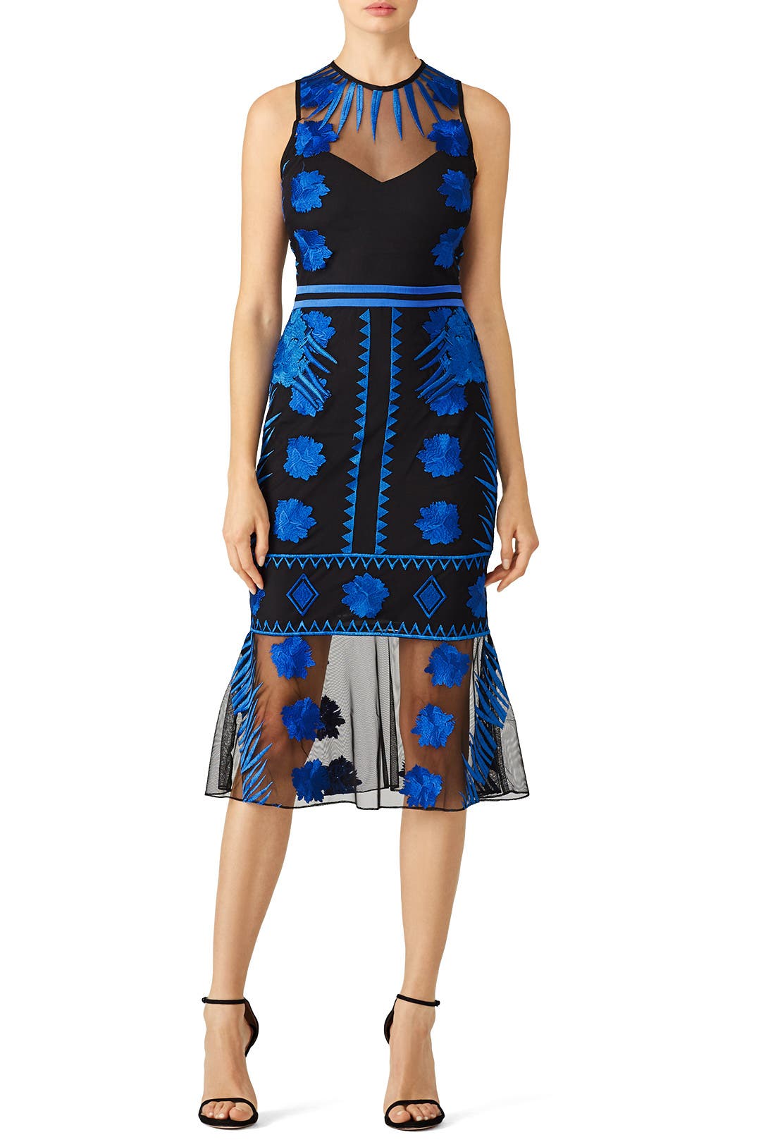 Nicole Miller Blue Dress 80s