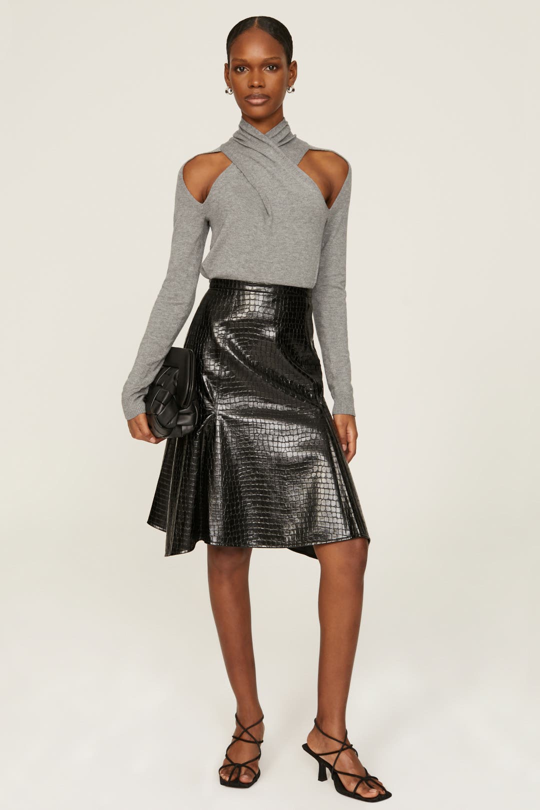 Grey Halter Top by Donna Karan New York | Rent the Runway