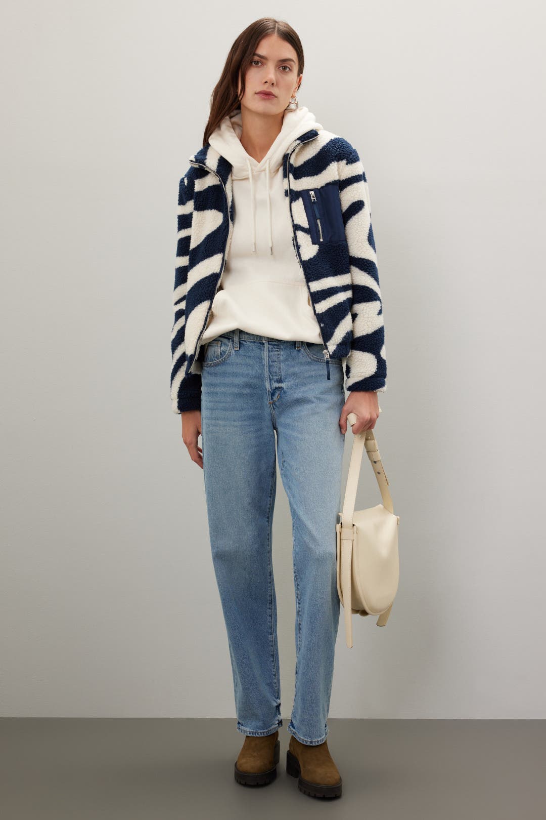 Navy Swirl Jacket by Louna | Rent the Runway