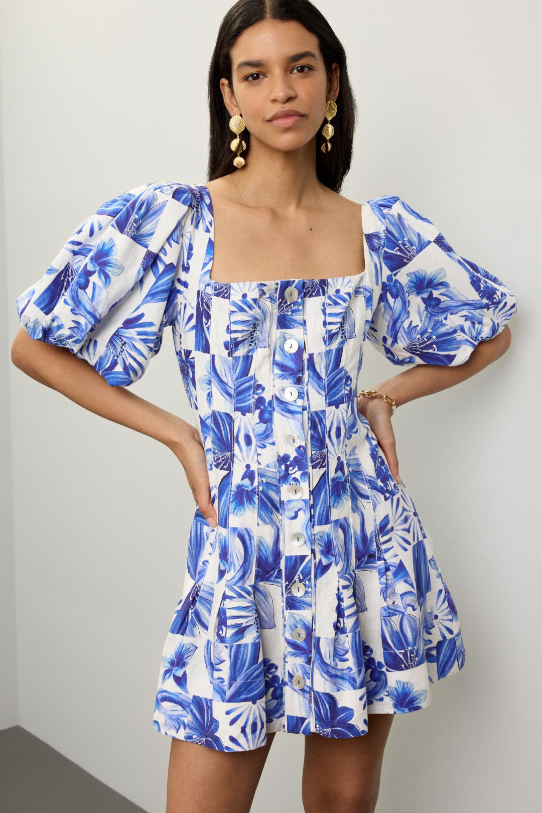 Garden Tiles Mini Dress by FARM Rio | Rent the Runway