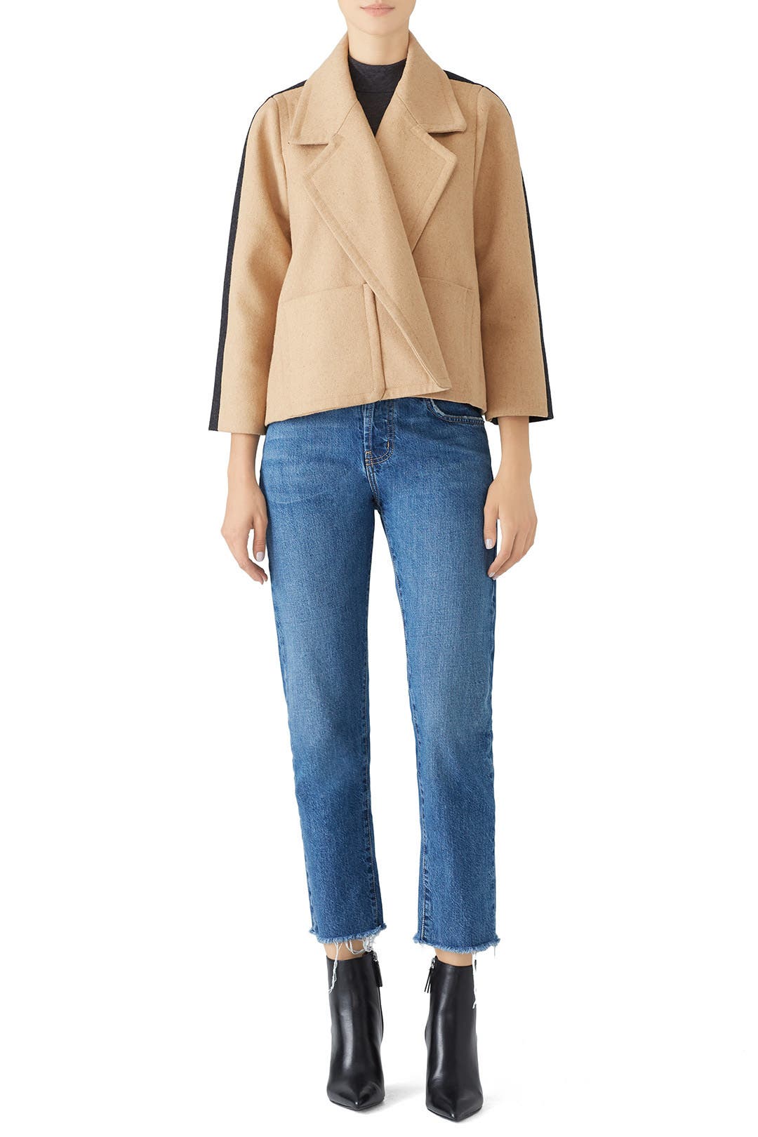 Camel Collar Jacket by KAUFMANFRANCO | Rent the Runway