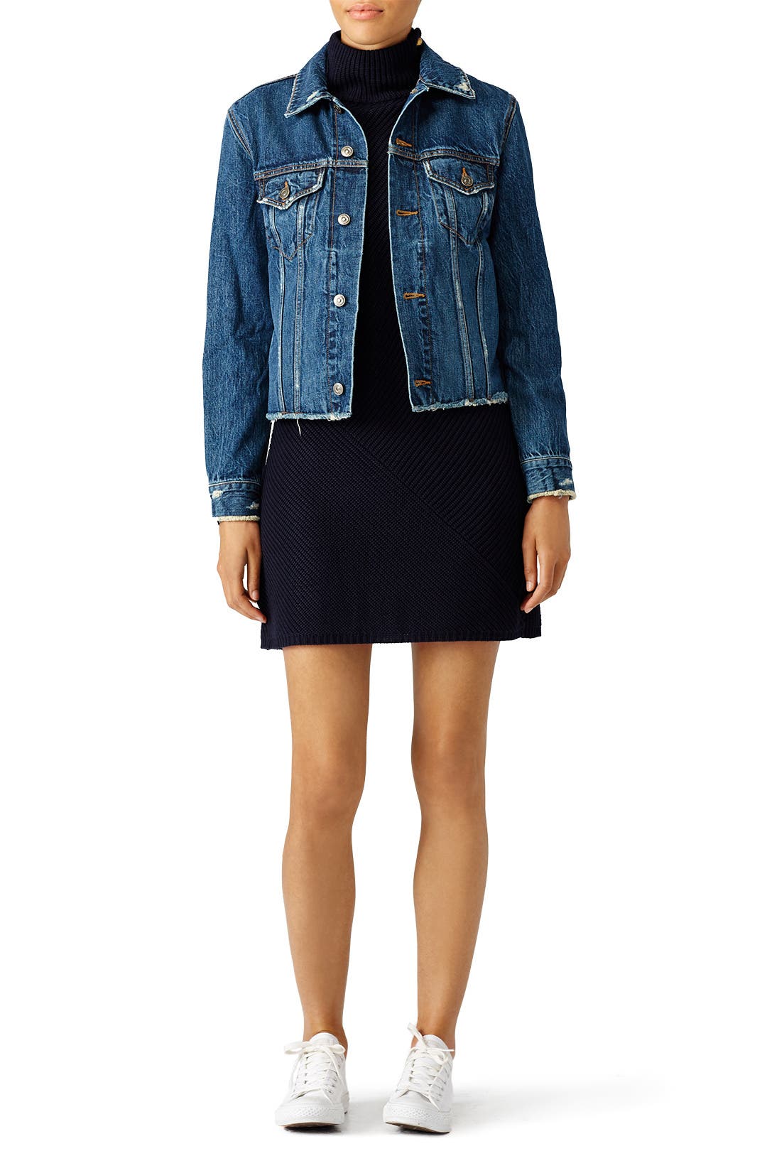 Blue Denim Engineer Jacket by VINCE. | Rent the Runway