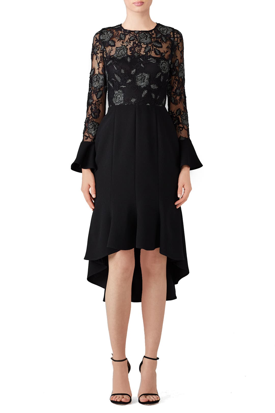Black Lace Midi Dress by Slate & Willow | Rent the Runway
