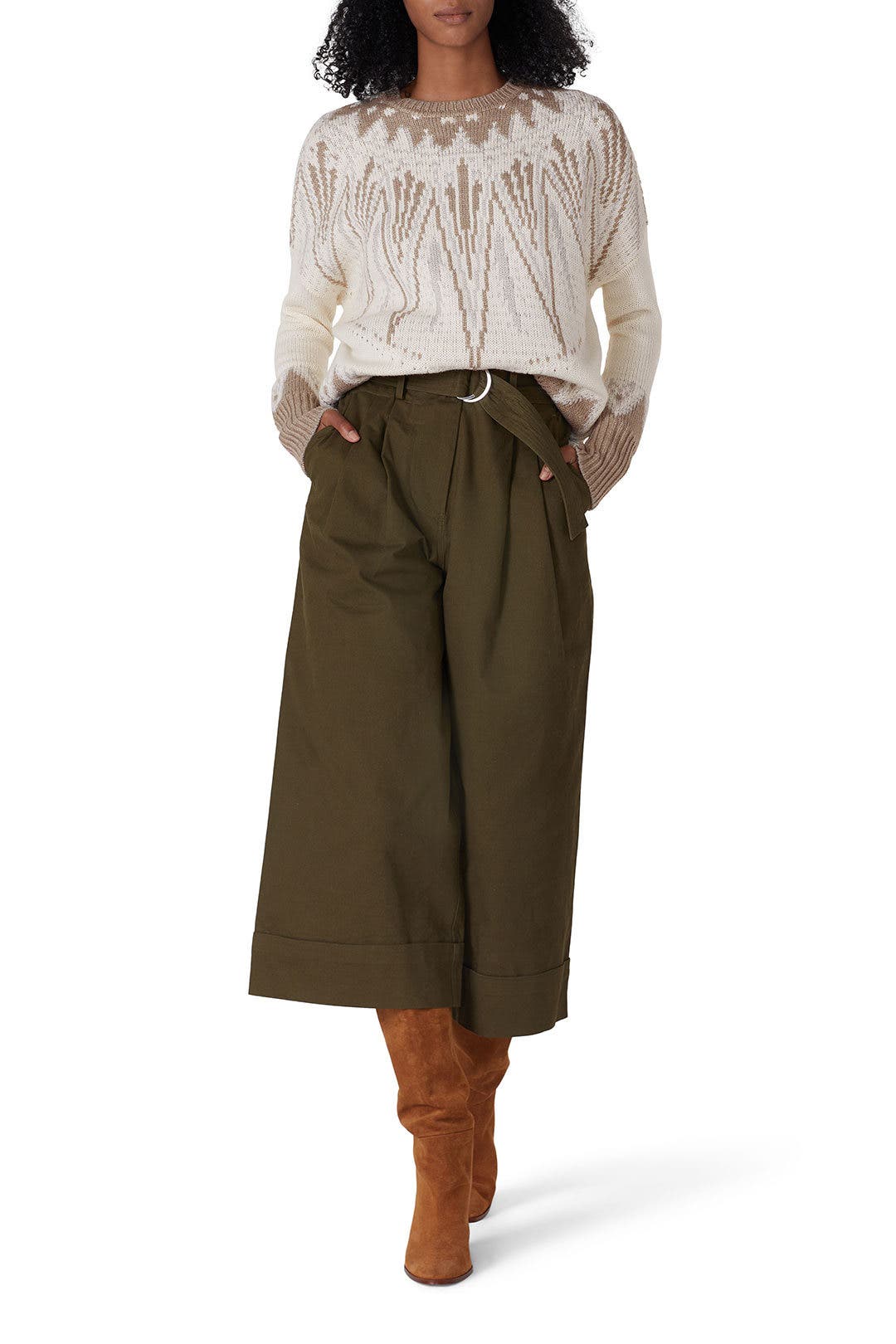 Fair Isle Crew Neck Sweater by Adam Lippes x RTR | Rent the Runway