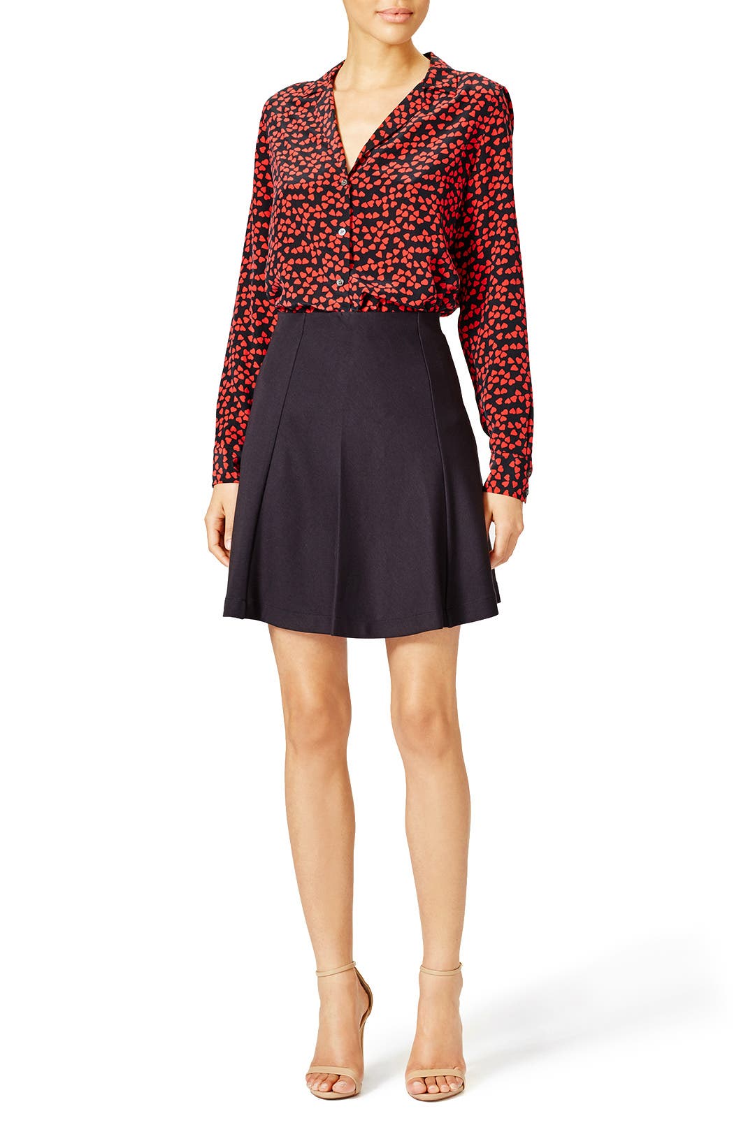 Adalyn Heart Button Down by Equipment | Rent the Runway